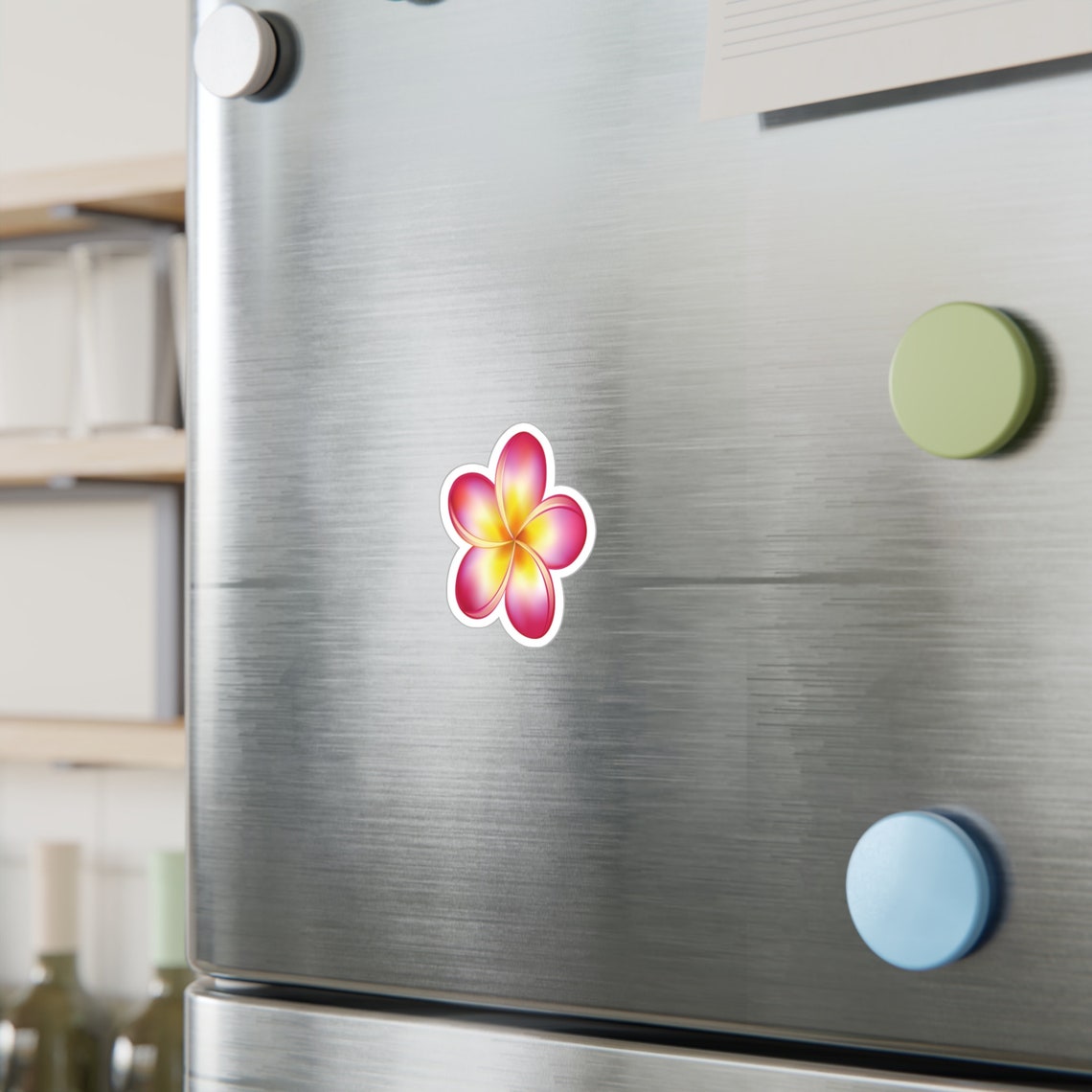 Pink Yellow Plumeria Frangipani Flower Kiss-cut Vinyl Decals - Etsy