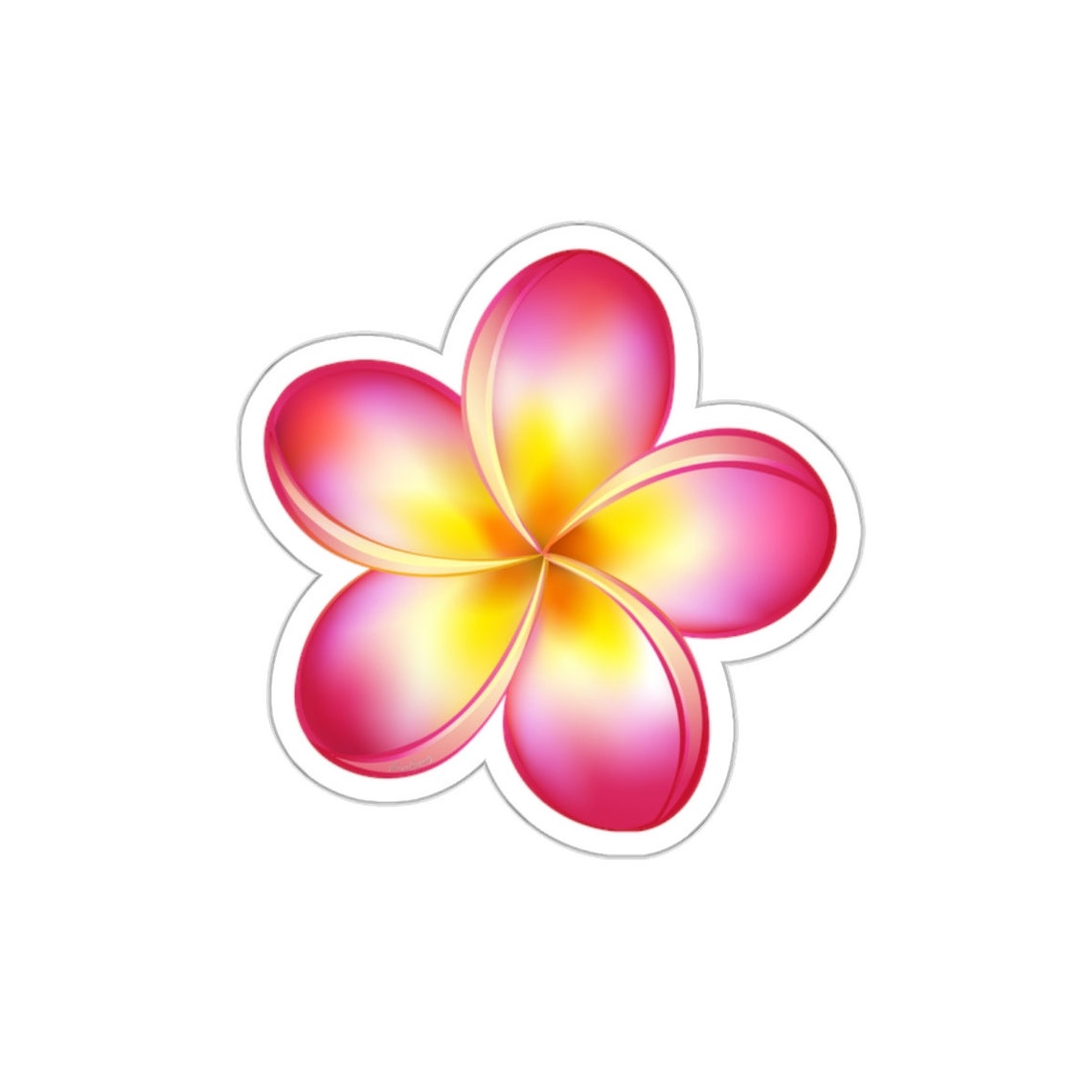 Pink & Yellow Plumeria Hawaiian Frangipani Flower Die-cut Stickers - Etsy