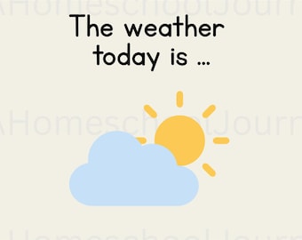 The Weather Today is | Printable Weather Chart for Toddlers and ...