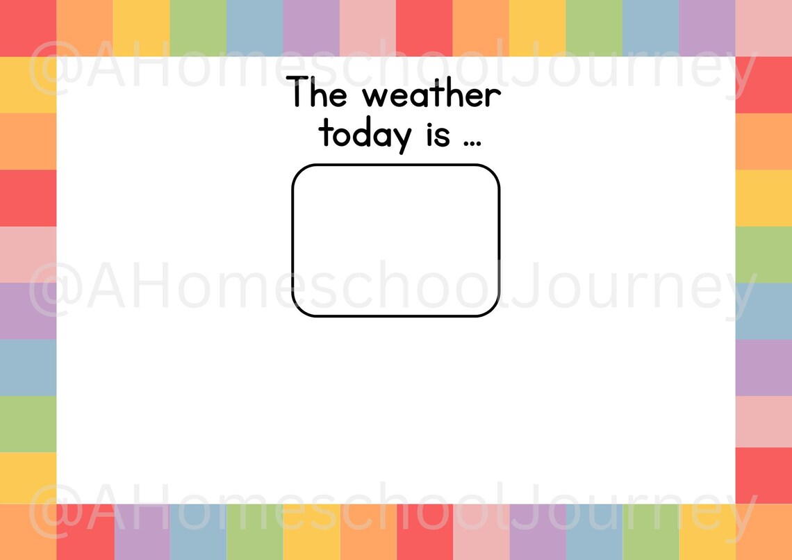 Weather Chart Printable | Toddler Circle Time Learning (digital ...