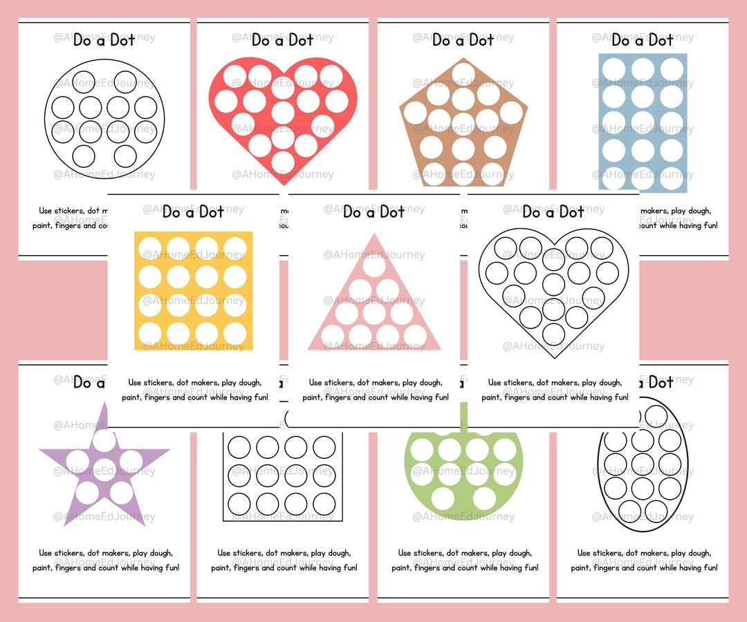Do a Dot Shapes | Toddler Fine Motor Skills Activity (PDF Download ...