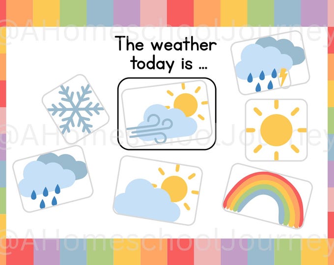 Weather Chart Printable - Weather Chart for Preschool - Today's Weather ...