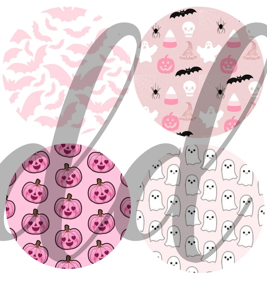 Pink Halloween Cardstock Bundle,cardstock Image for Freshies,cardstock ...