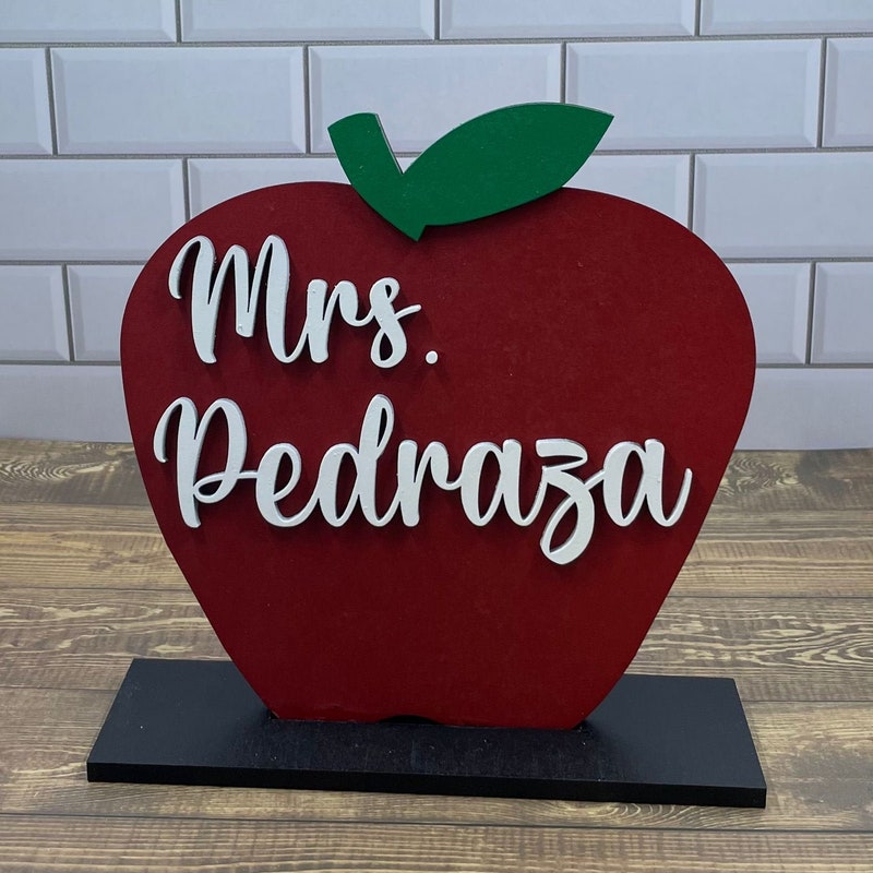 Teacher Apple Sign - Etsy