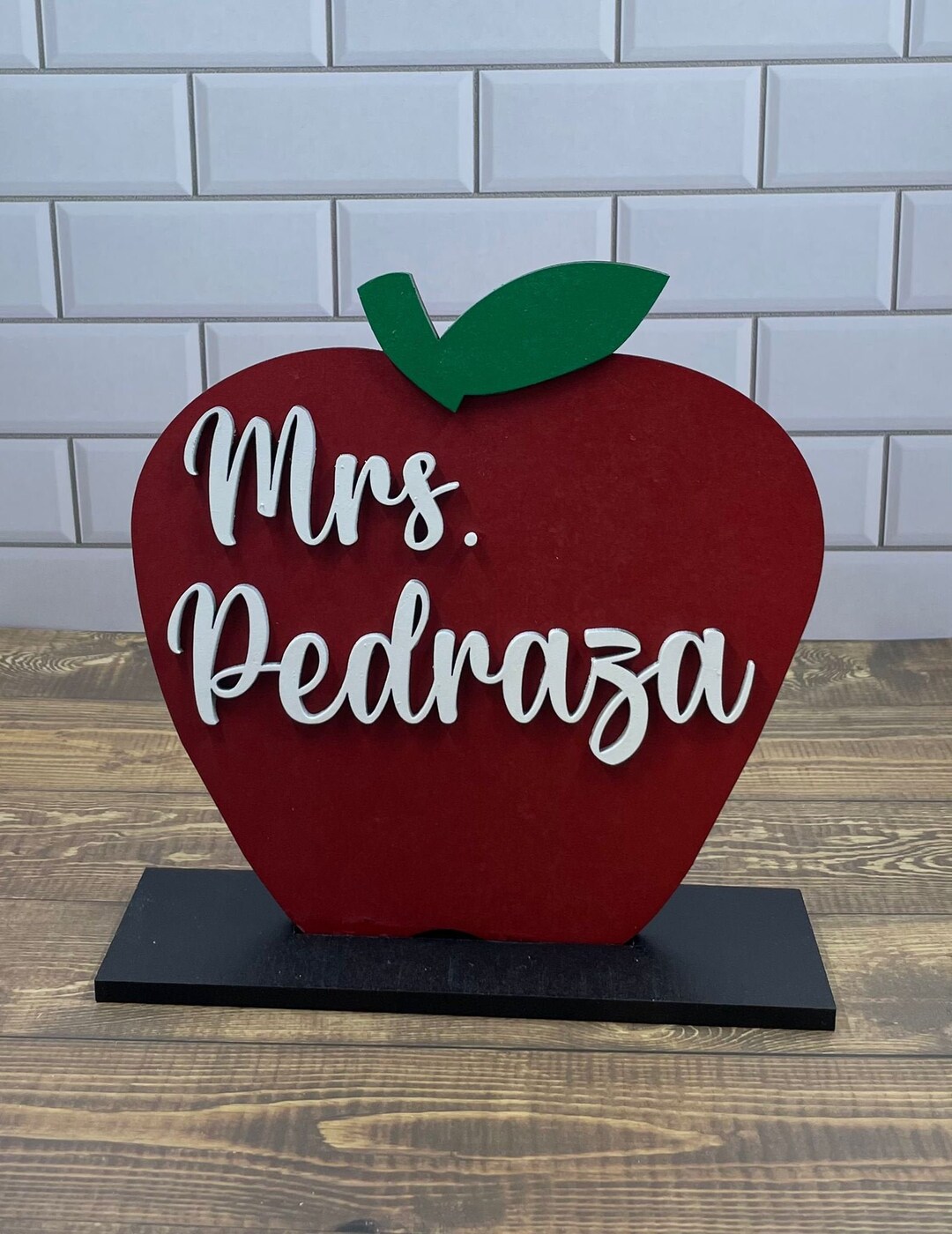 Teacher Apple Desk Sign - Etsy