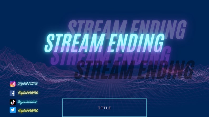 Vaporwave Cyberpunk Twitch Overlay, Be Right Back Stream Starting ...