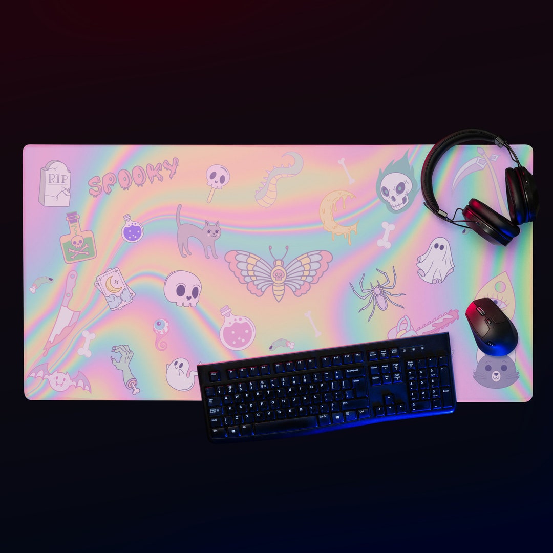 Pastel Kawaii Goth Cute Desk Mat Aesthetic Decor - Etsy