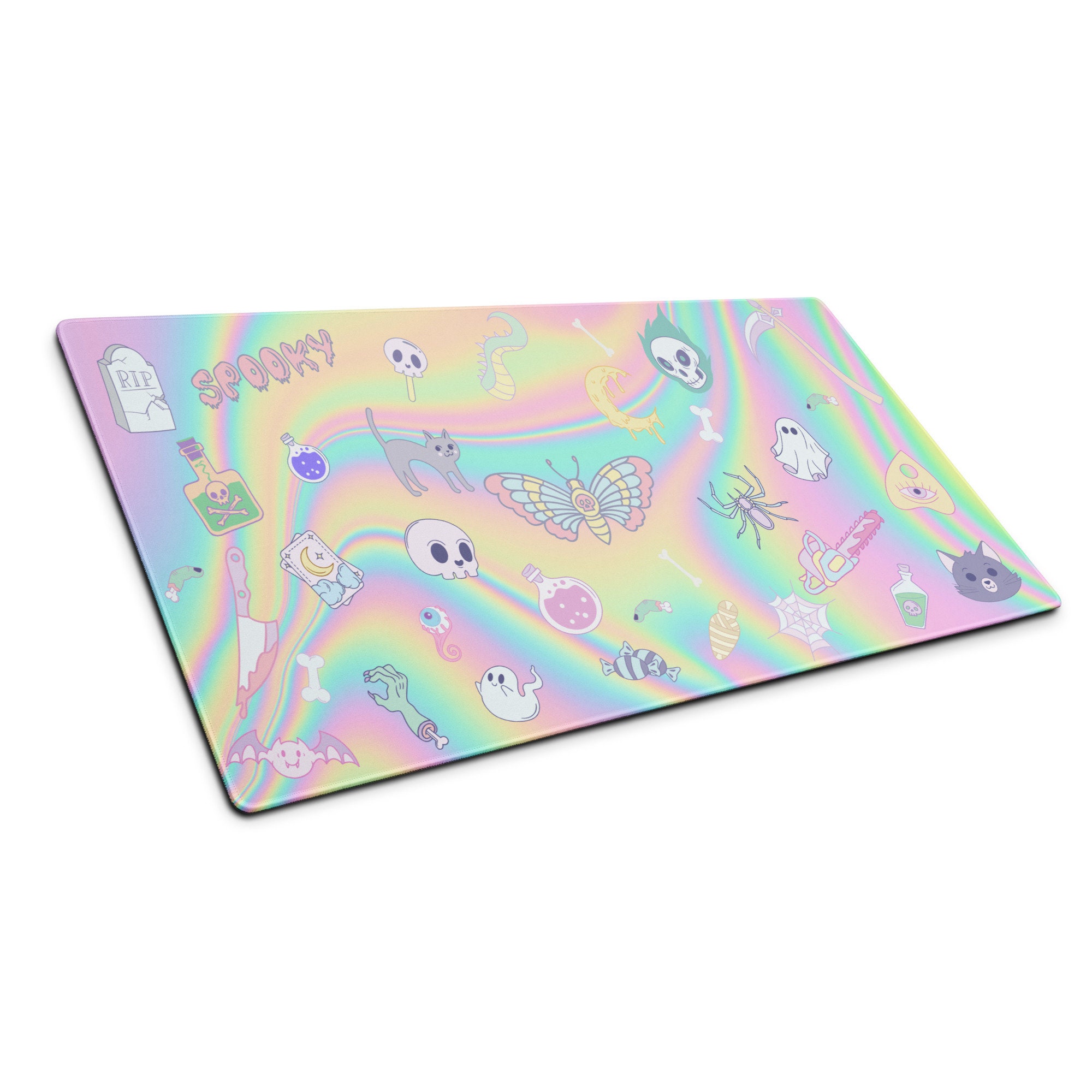 Pastel Kawaii Goth Cute Desk Mat Aesthetic Decor - Etsy