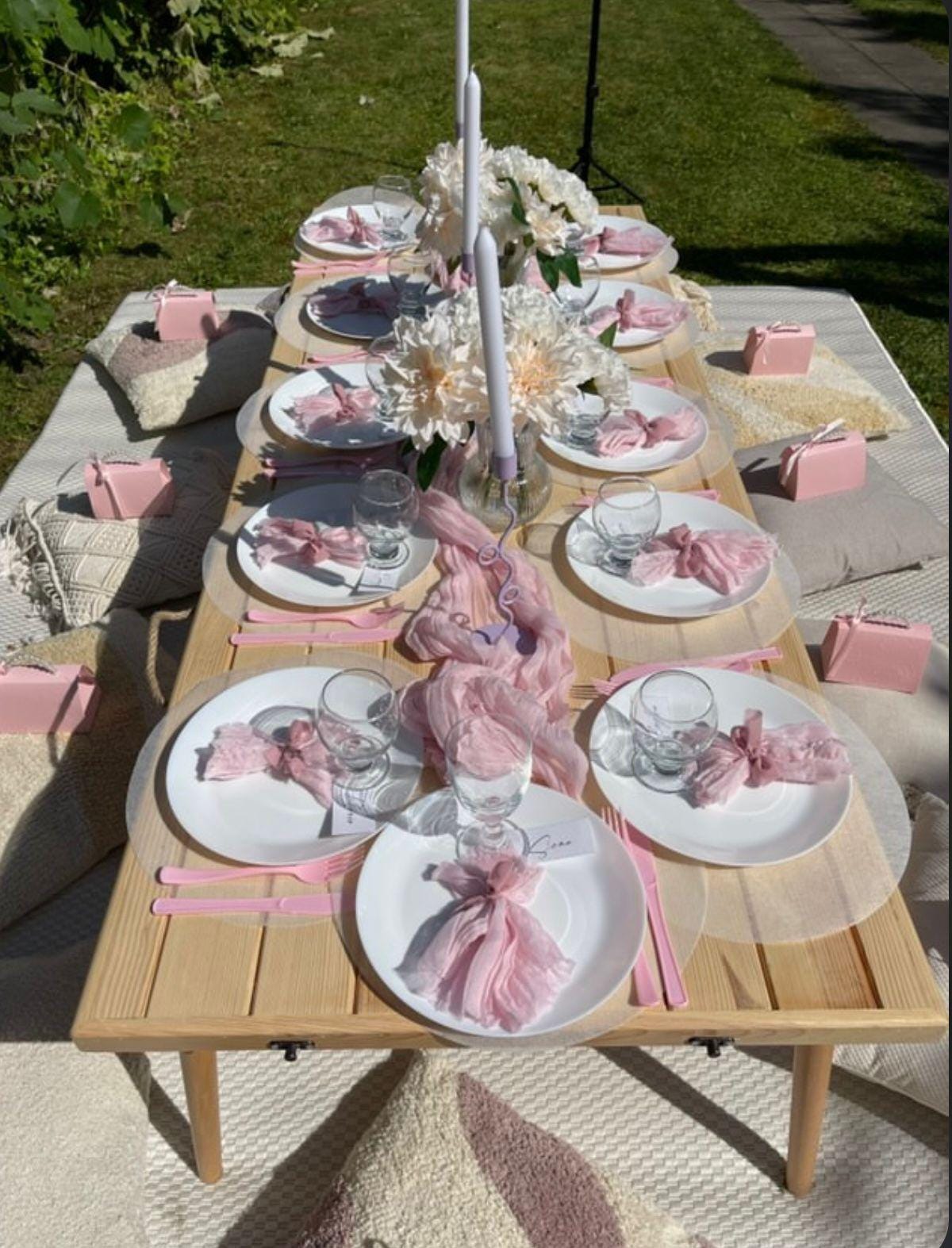 70*28inc Wooden Table, Foldable Boho Table , Thanksgiving Table Decor ...