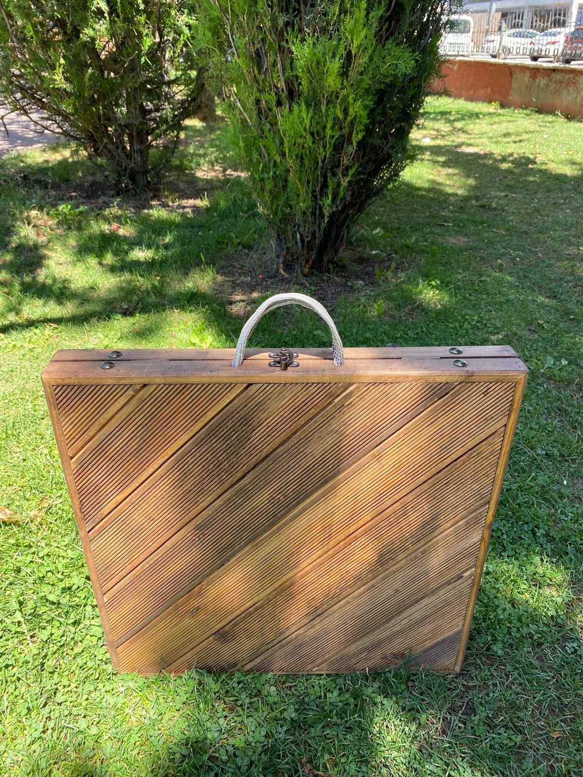 Wooden Picnic Table, Foldable Boho Table , Picnic Table Folding Table ...