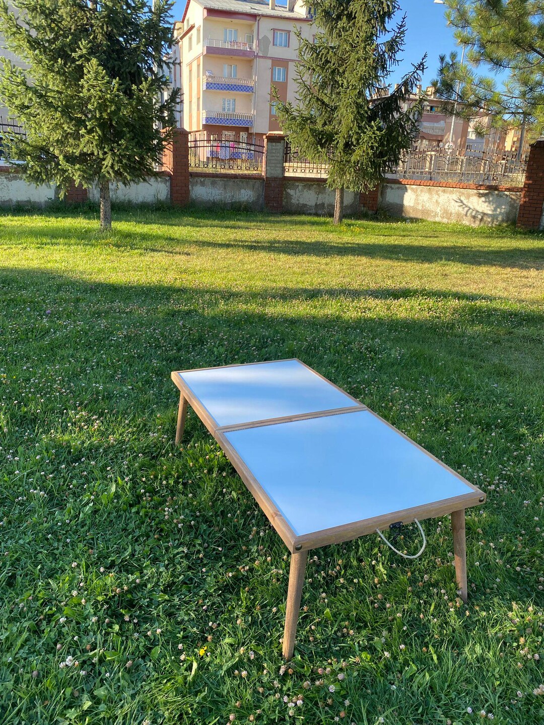 Wooden Picnic, Foldable Boho Table , Picnic Table , Folding Table, Boho ...