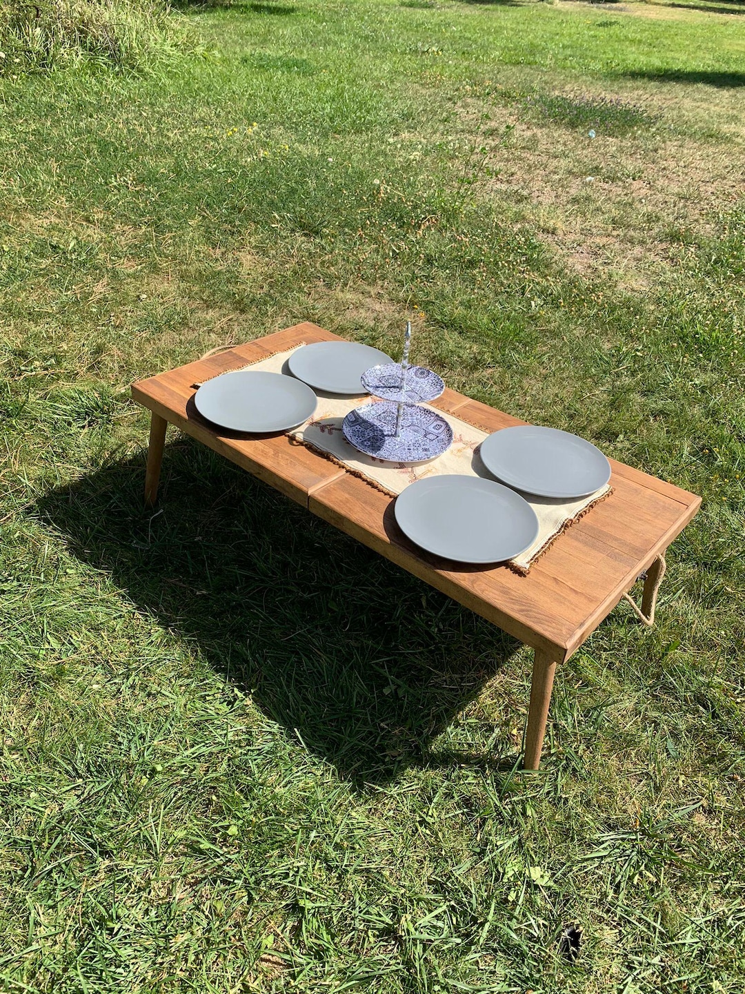 Foldable Boho Table , Picnic Table , Folding Table, Boho Picnic ,wood ...