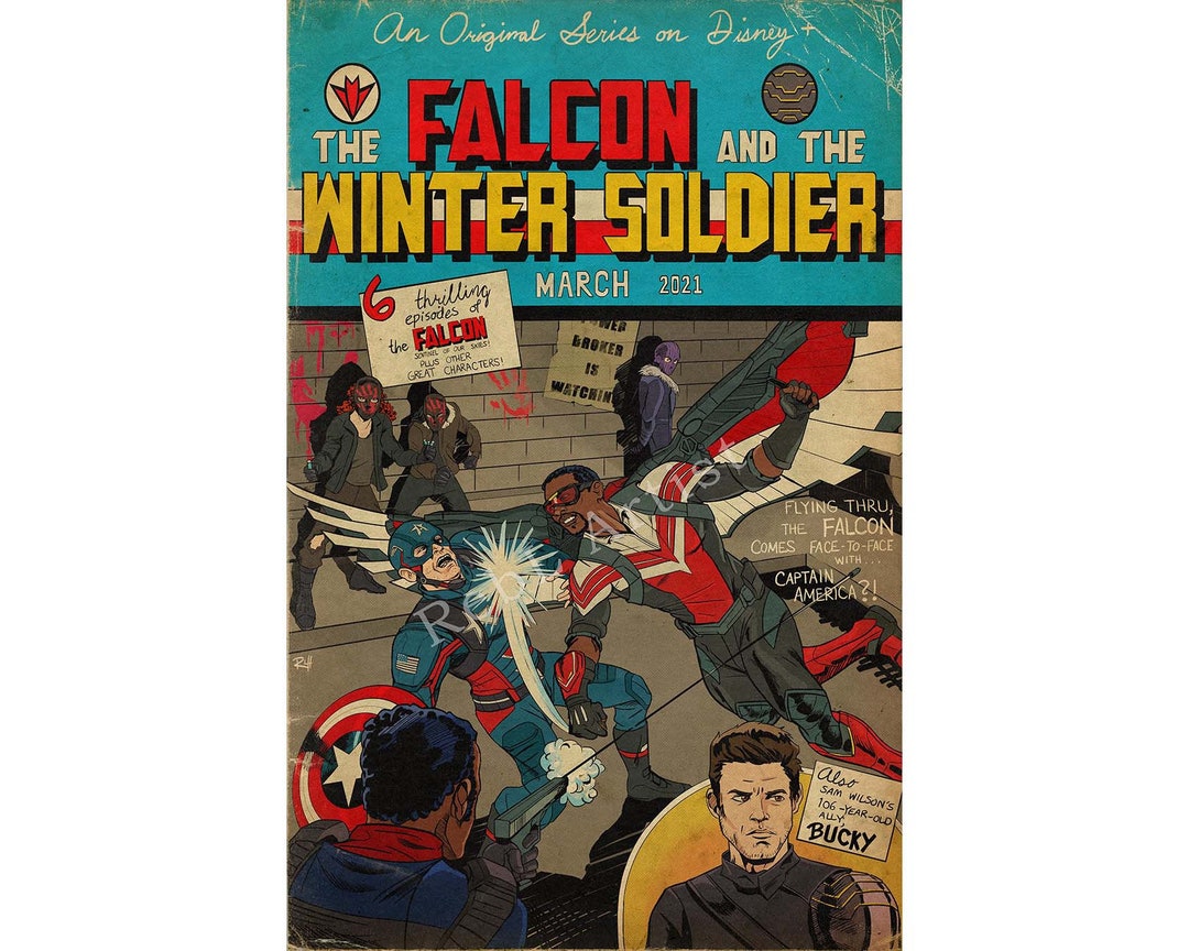 Falcon | Winter Solider | Season One | Comic Book Print - Etsy