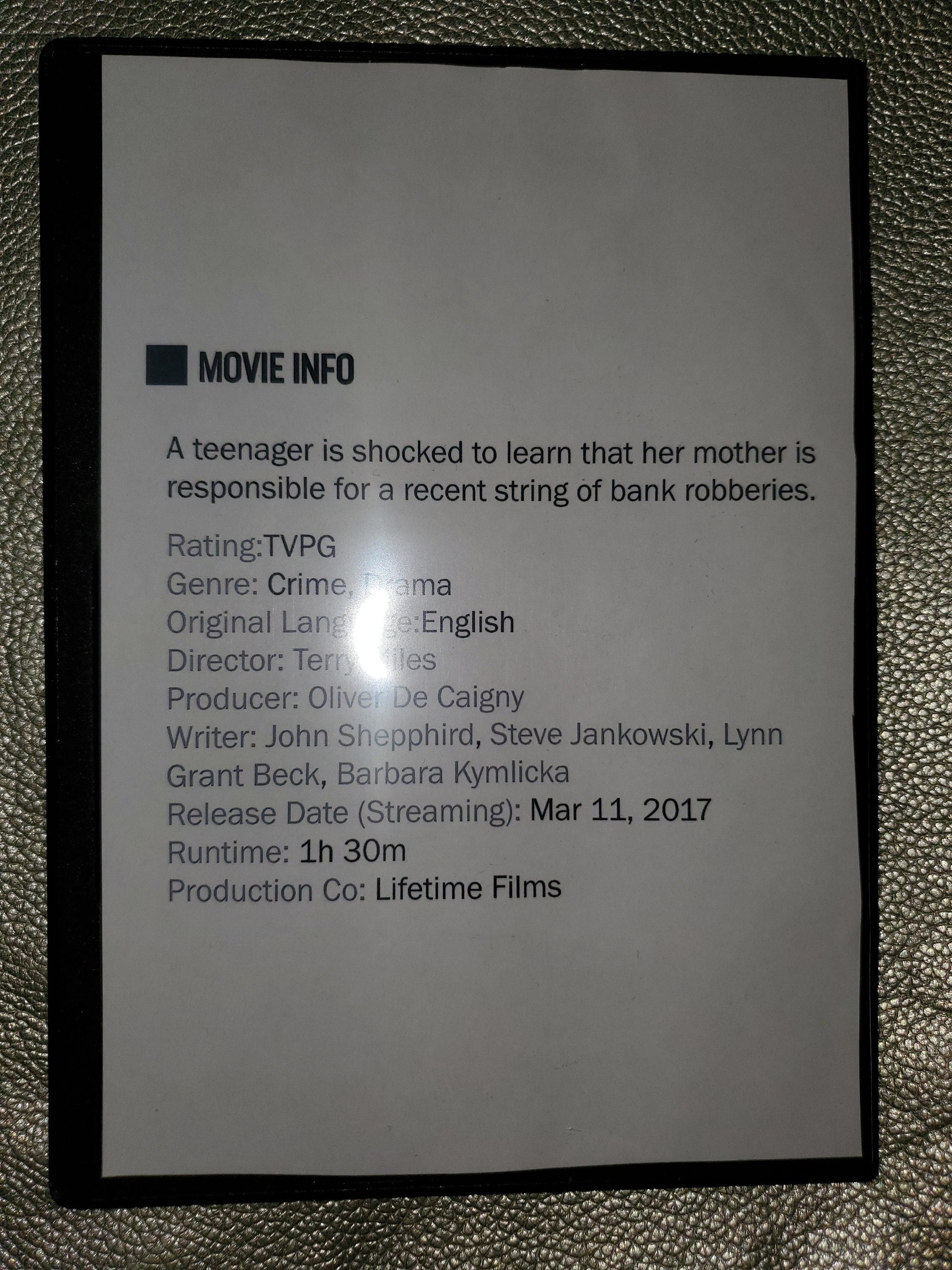 My Mom Robs Banks Mommy's Secret dvd 2016 Charisma Carpenter ULTRA RARE ...