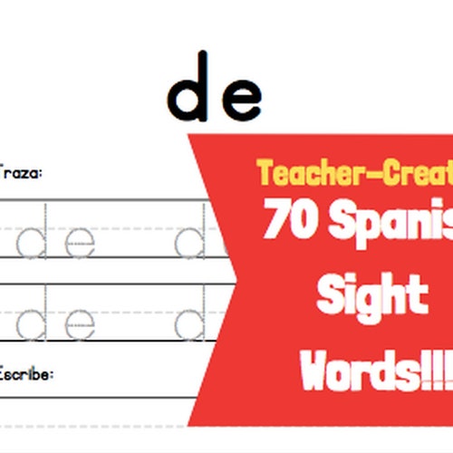 Spanish Sight Words Tracing Writing and Reading Practice - Etsy