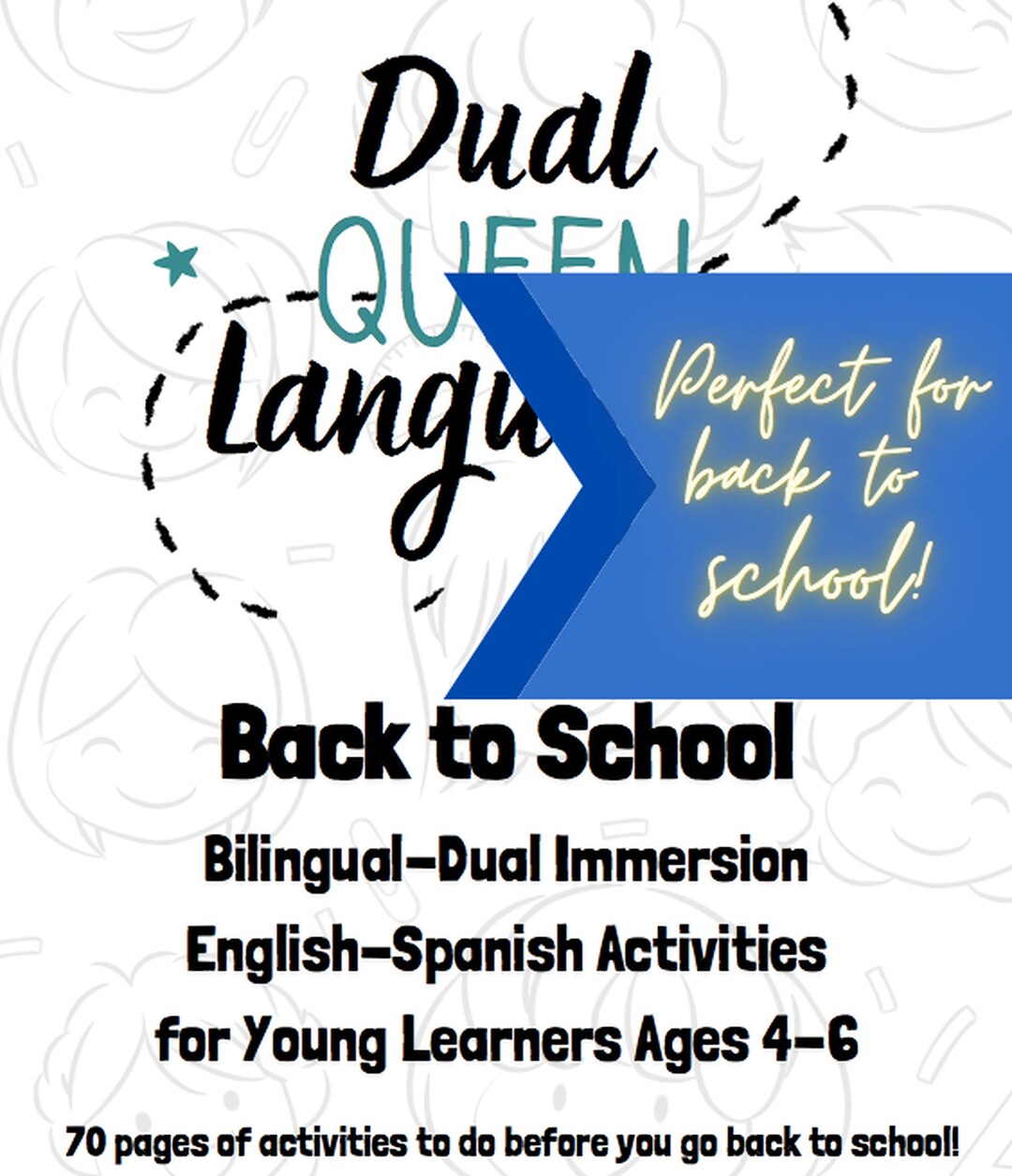 Teacher-created - 70 PAGES of Back to School Dual Immersion Bilingual ...