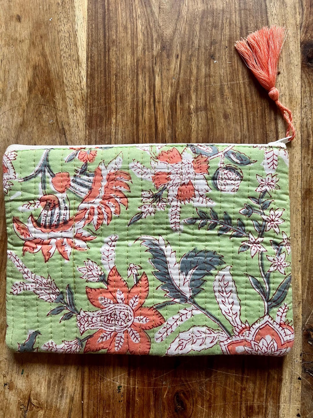 Jasmin Block Print Pouch - Etsy