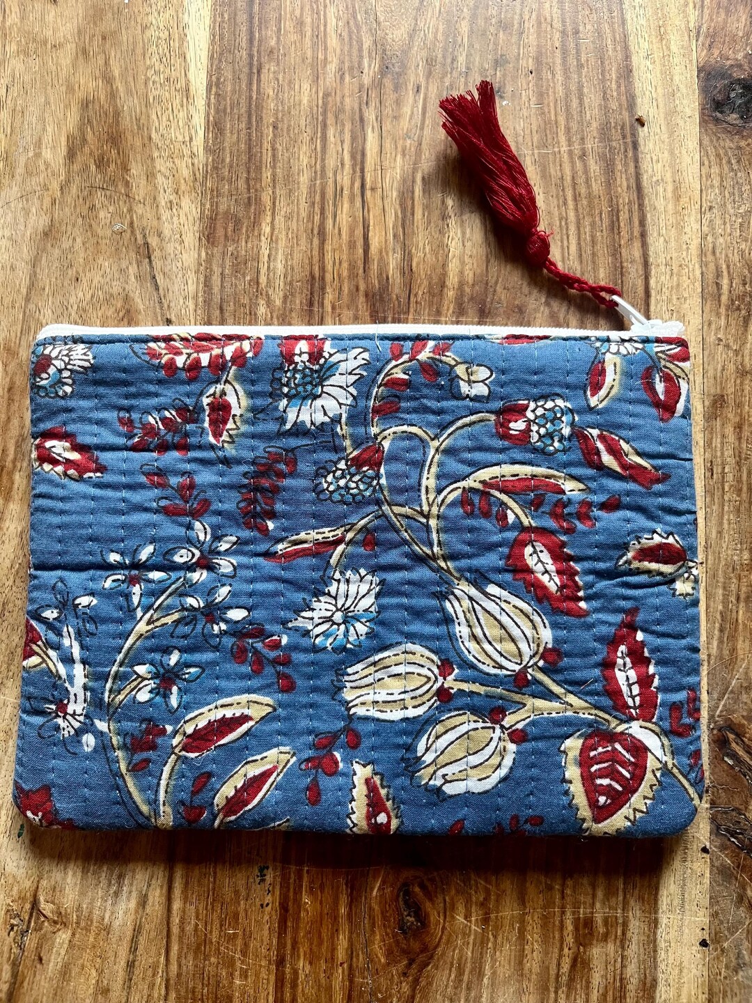 Dandelion Block Print Pouch - Etsy