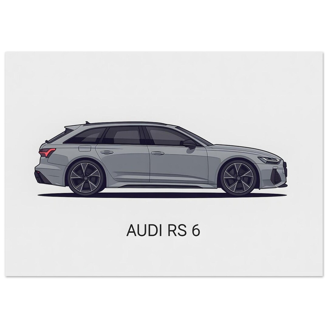 Audi RS6 C8 Car Print – Vector Art Poster – Modern Automotive Wall ...