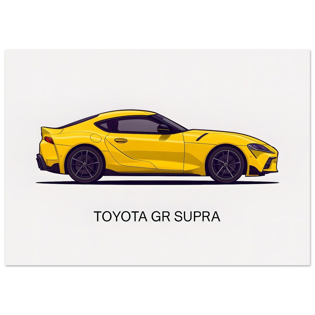 Toyota GR Supra Mk5 (A90/A91) Vector Car Print – Modern JDM Poster ...