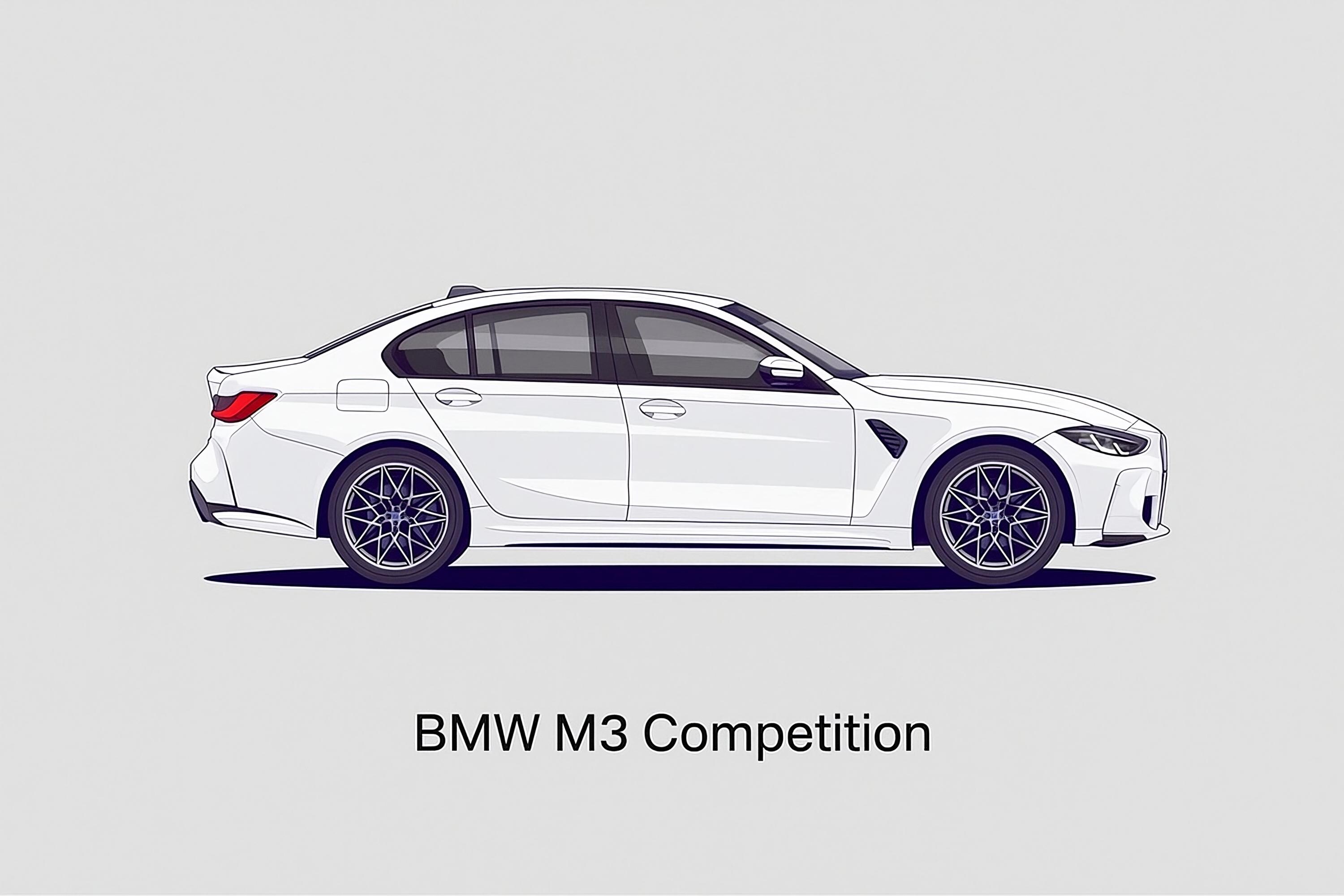 BMW M3 G80 Vector Art Print – Custom Car Poster – Gift for Petrolheads ...