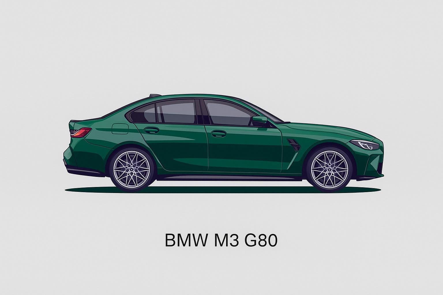 BMW M3 G80 Vector Art Print – Custom Car Poster – Gift for Petrolheads ...