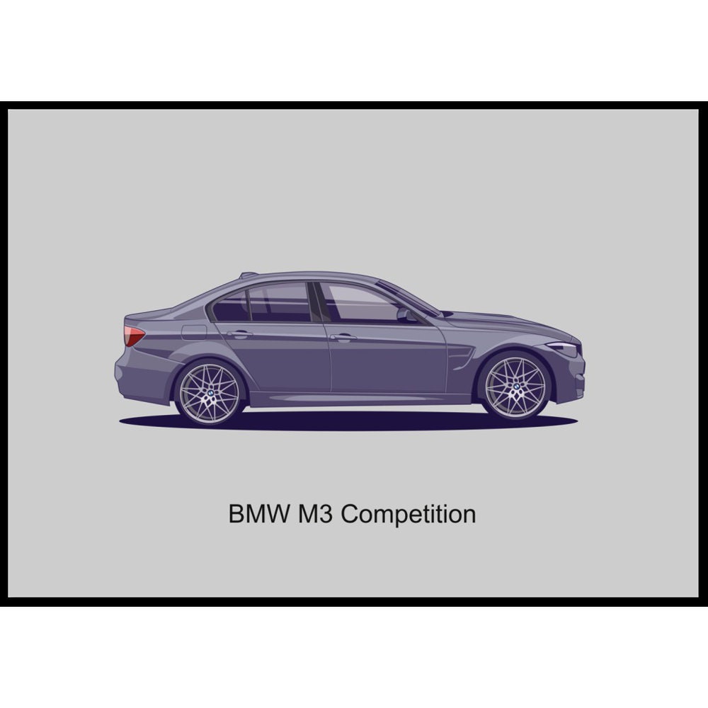 BMW M3 Competition Poster - Etsy