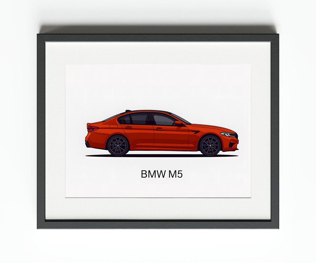 BMW M5 F90 Vector Art Print – Custom Car Poster – Gift for Petrolheads ...