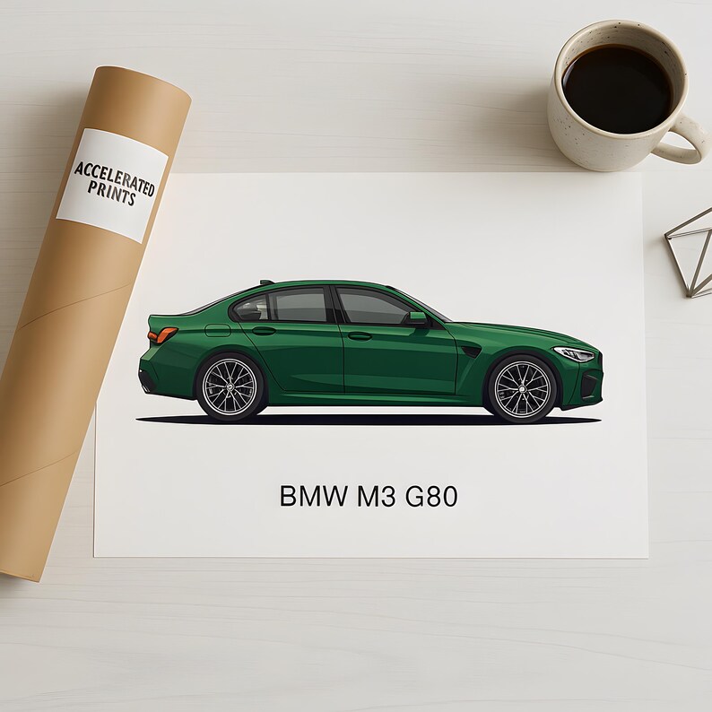 BMW M3 G80 Vector Art Print – Custom Car Poster – Gift for Petrolheads ...