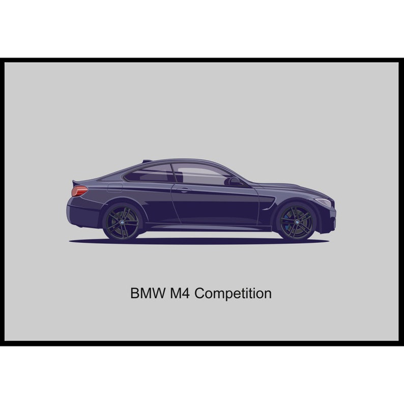 BMW M4 Competition Poster - Etsy Canada
