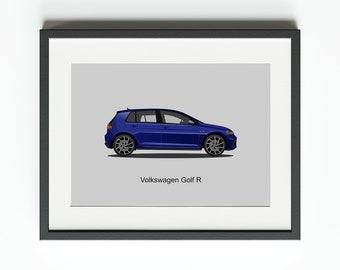 Volkswagen Golf R Mk8 Poster Print Wall Art Car Photography - Etsy