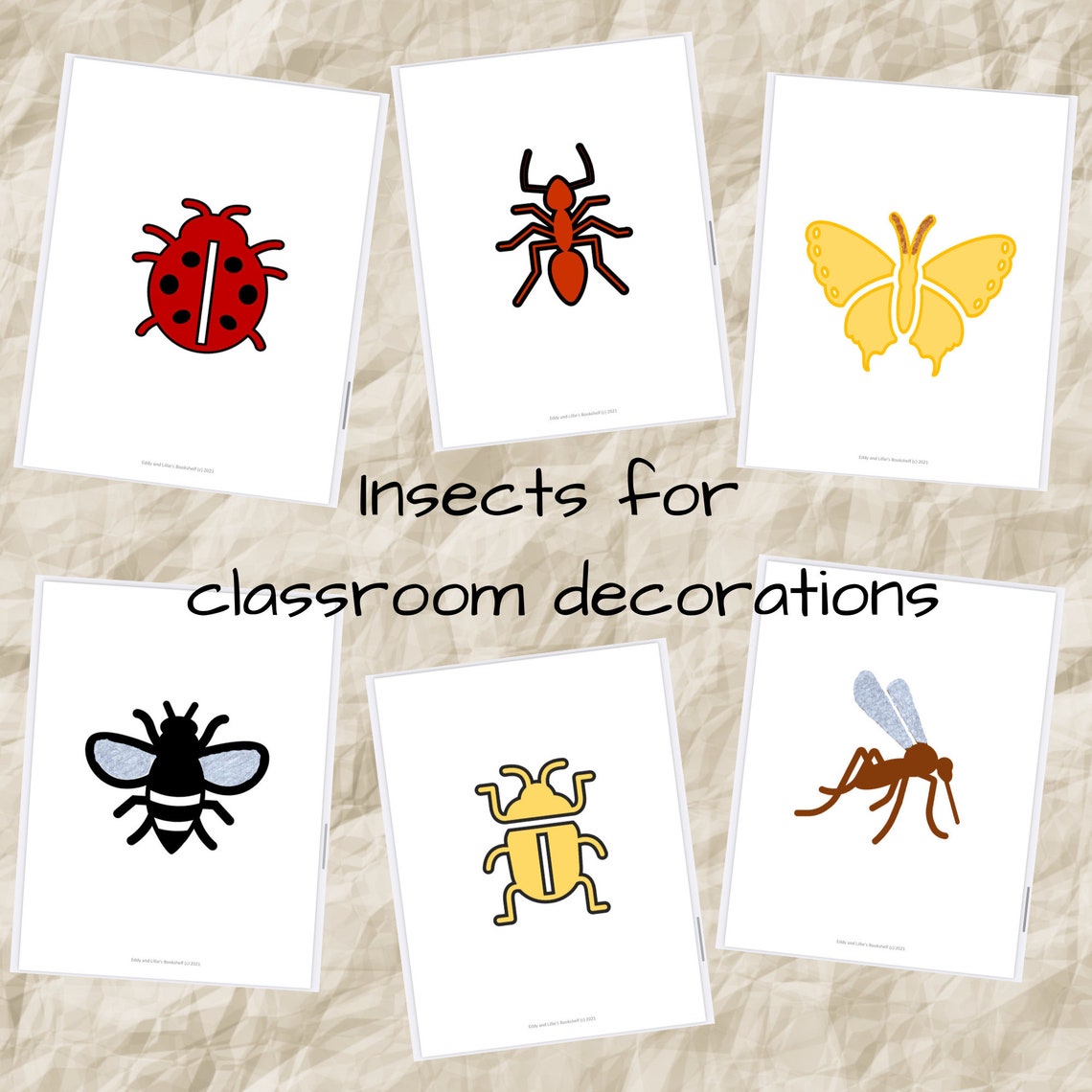 Insects - Science Worksheets for Kids: Color Pages, Counting, Room ...