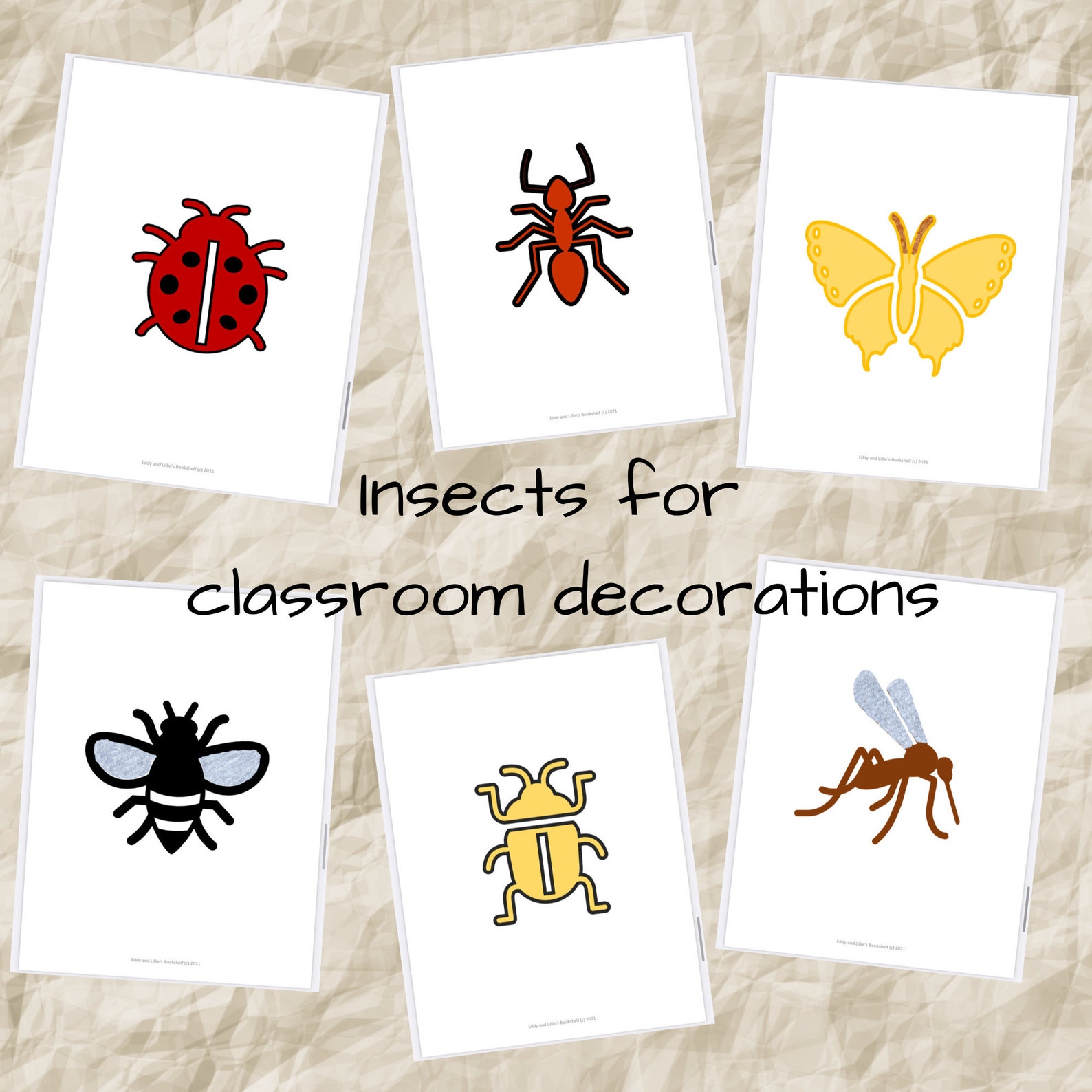 Insects - Science Worksheets for Kids: Color Pages, Counting, Room ...