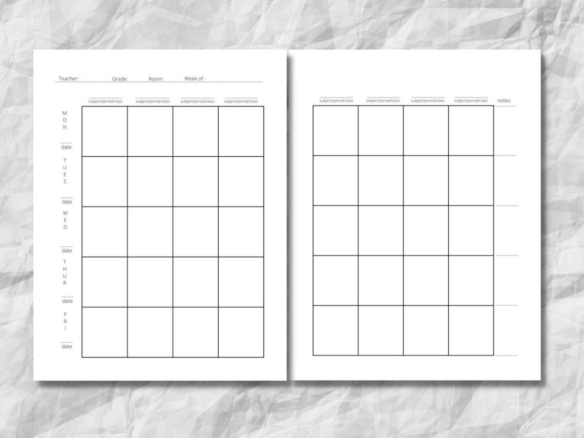 Weekly Planner, Lesson Plans and Homeschooling, Undated Letter Size ...
