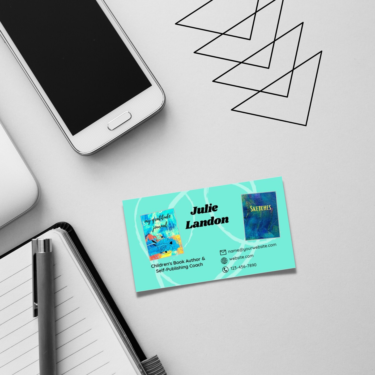 Business Card Template for Authors to Promote 6" X 9" Self-published ...