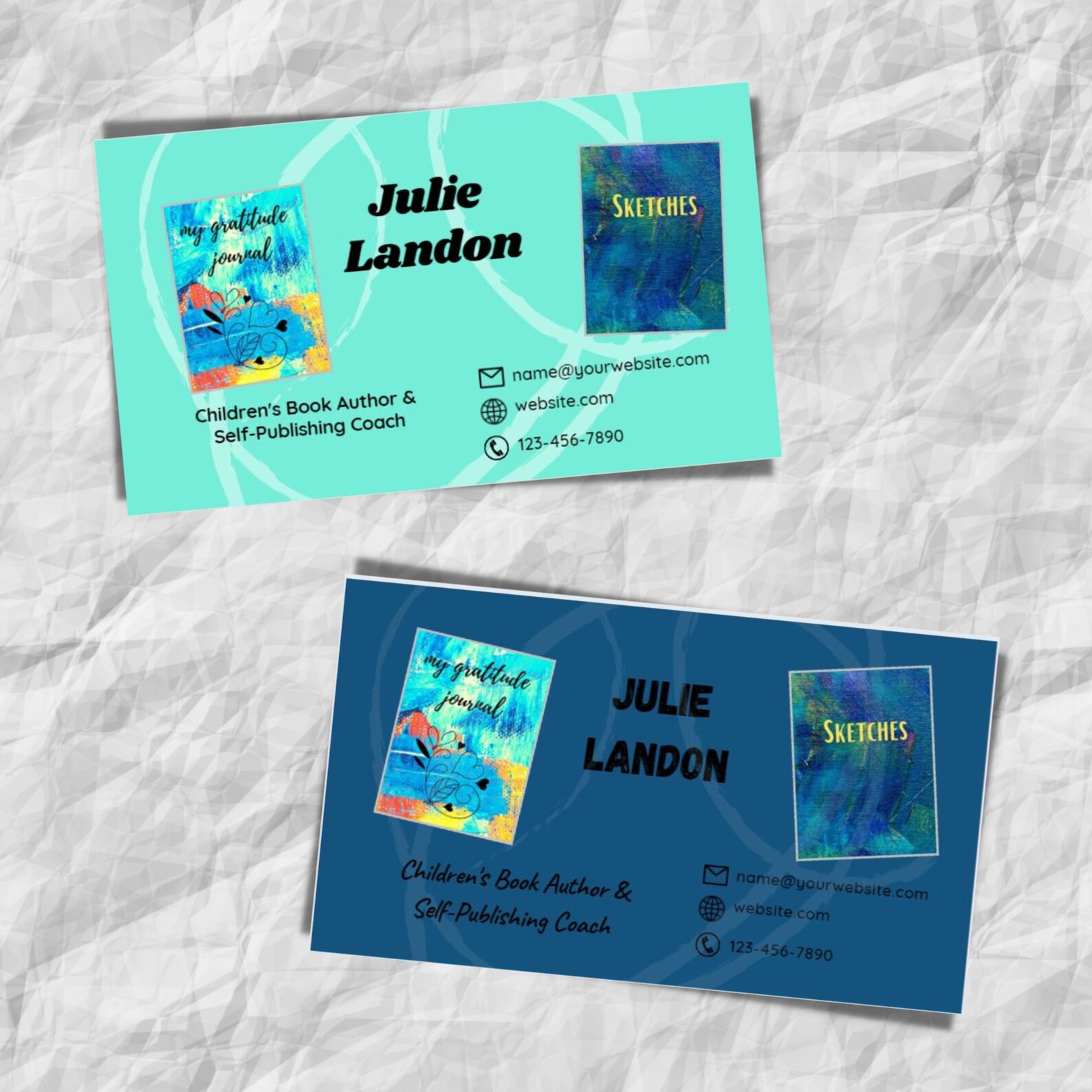 Business Card Template for Authors to Promote 6" X 9" Self-published ...