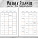 Weekly Planner, Lesson Plans and Homeschooling, Undated Letter Size ...
