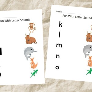 ABC Letter Sound Matching Worksheet for Preschool, Homeschool ...