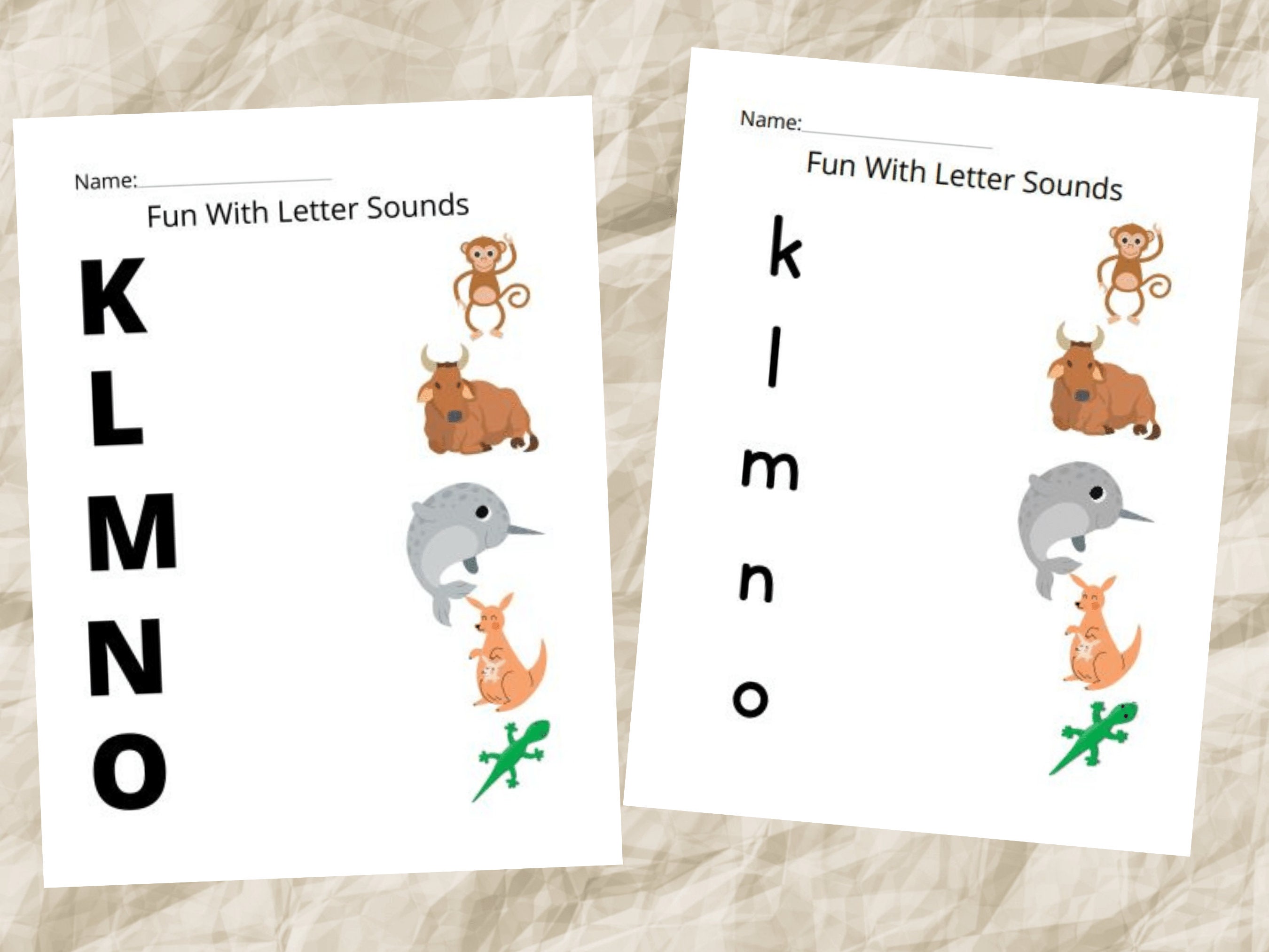ABC Letter Sound Matching Worksheet for Preschool, Homeschool ...