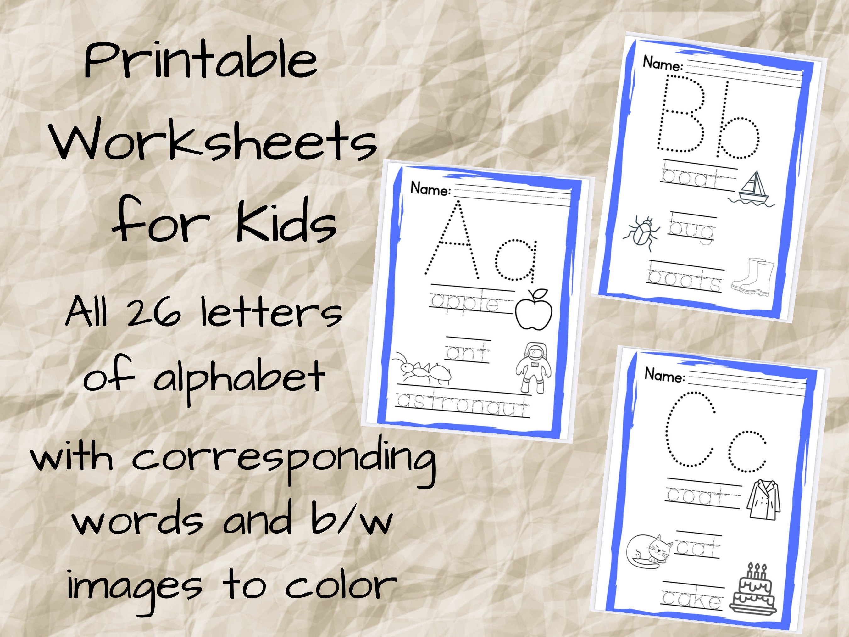 Summer ABC Worksheets for Preschool & Kindergarten - 26 Letters Have 3 ...