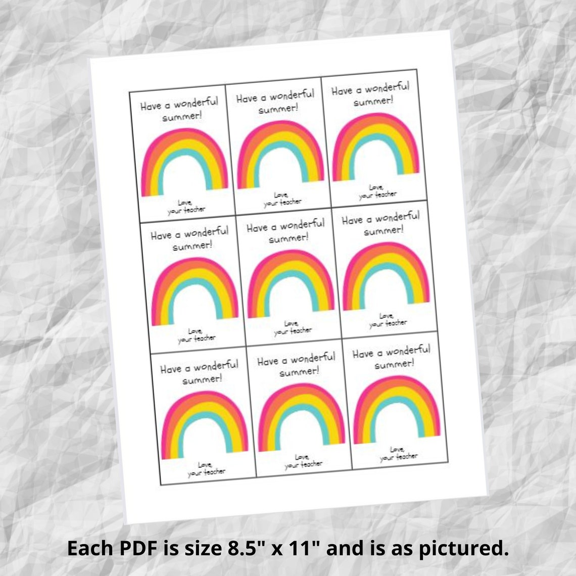 Summer is Here! End of Year Gift Tags for Kids / Instant Access to ...