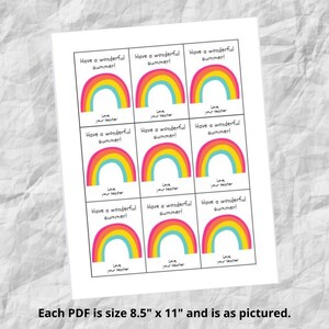 Summer is Here! End of Year Gift Tags for Kids / Instant Access to ...