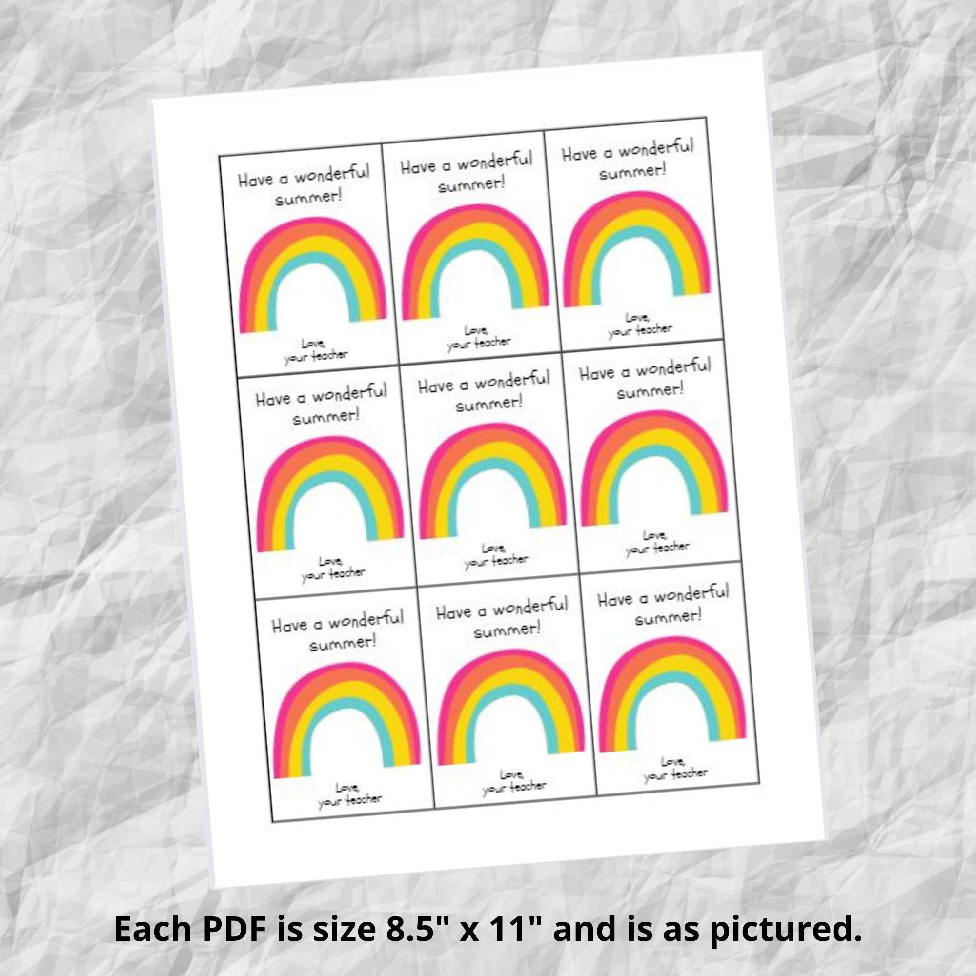 Summer is Here! End of Year Gift Tags for Kids / Instant Access to ...