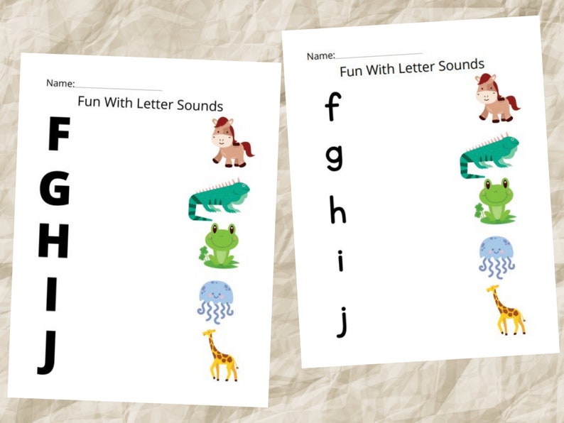 ABC Letter Sound Matching Worksheet for Preschool, Homeschool ...