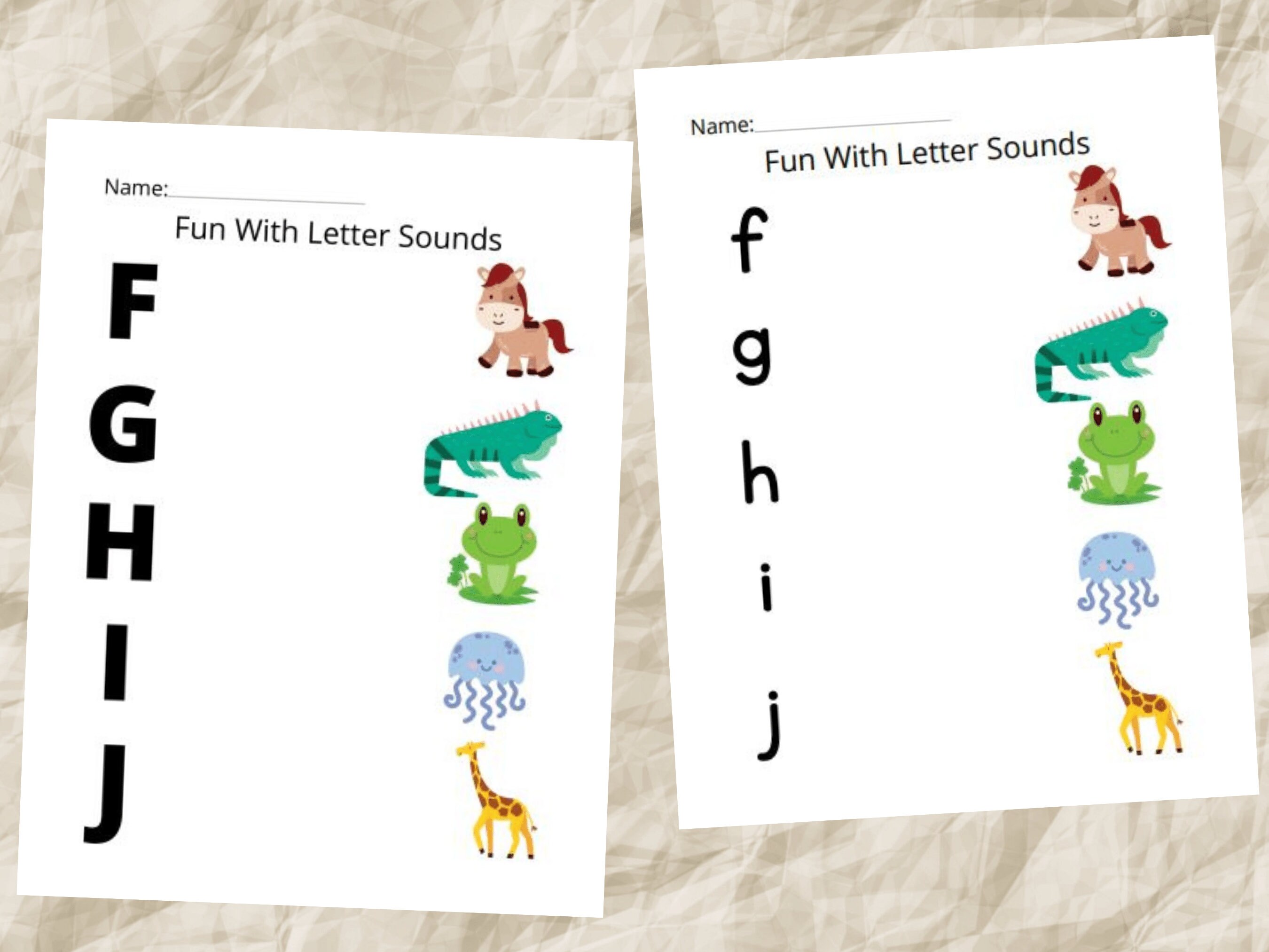 ABC Letter Sound Matching Worksheet for Preschool, Homeschool ...