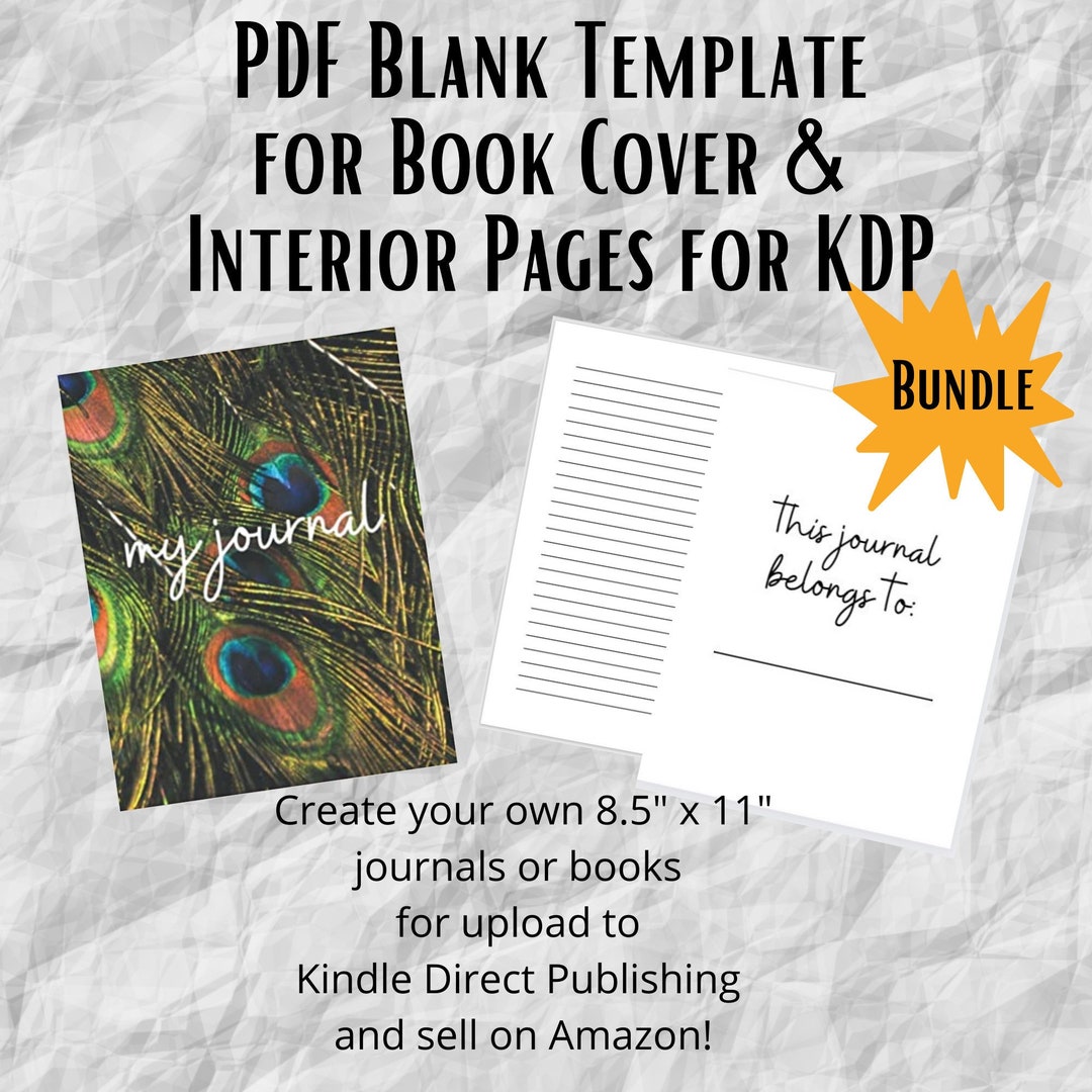 8.5" X 11" Bundle PDF Template for Book Cover to Use in Canva & 100 ...