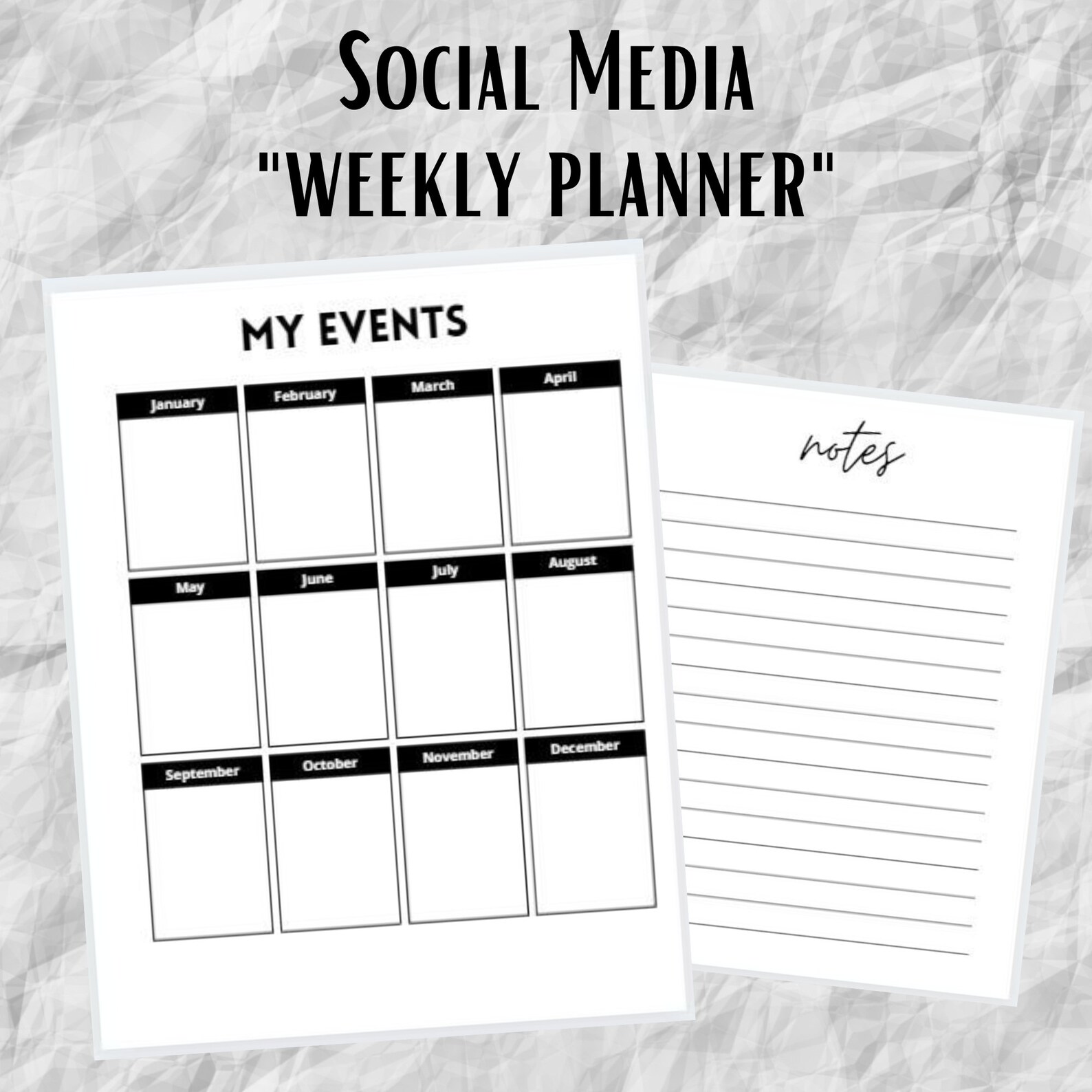 Social Media Weekly Planner Perfect Weekly Planner to Be Sure You Hit ...