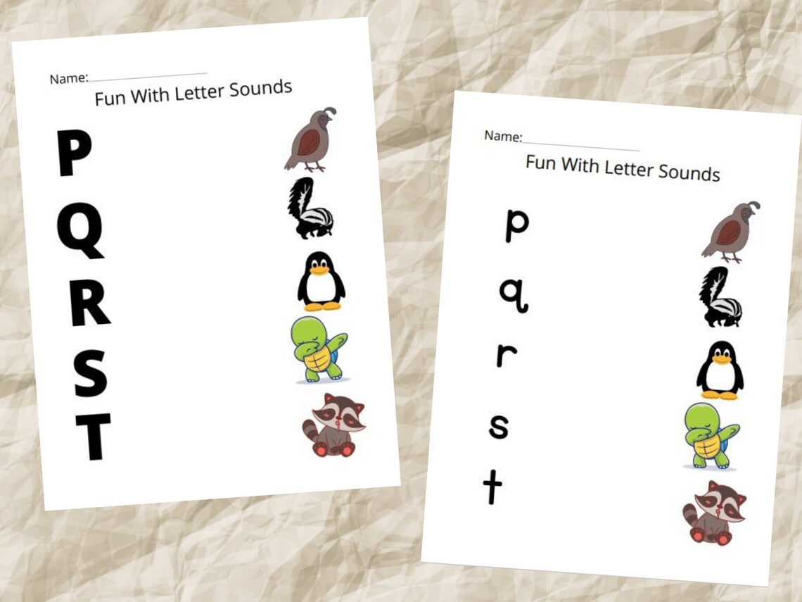 ABC Letter Sound Matching Worksheet for Preschool, Homeschool ...