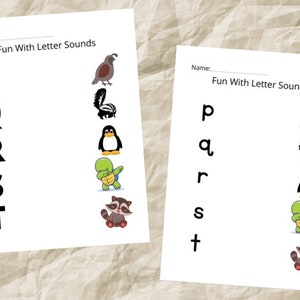 ABC Letter Sound Matching Worksheet for Preschool, Homeschool ...