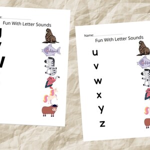 ABC Letter Sound Matching Worksheet for Preschool, Homeschool ...